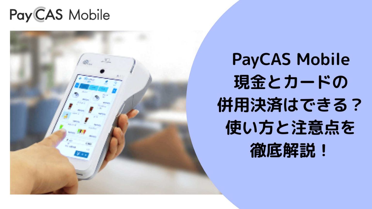 PayCAS Mobileで現金とカードの併用決済はできる？使い方と注意点を徹底解説！ - お店のキャッシュレス決済端末の情報サイト